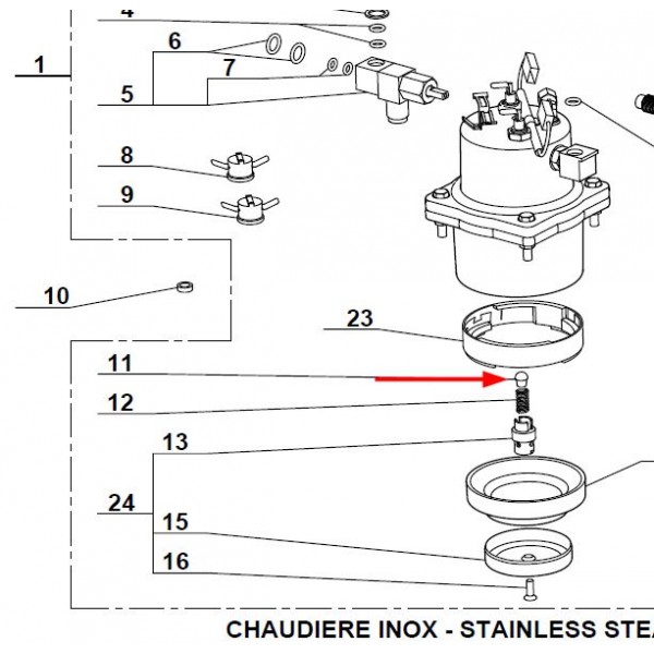 Bouton soupape (repère 11) MAGIMIX 502226