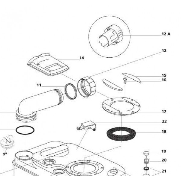 SC234 SLIDING COVER M.GREY (repère 14) THETFORD 2133374